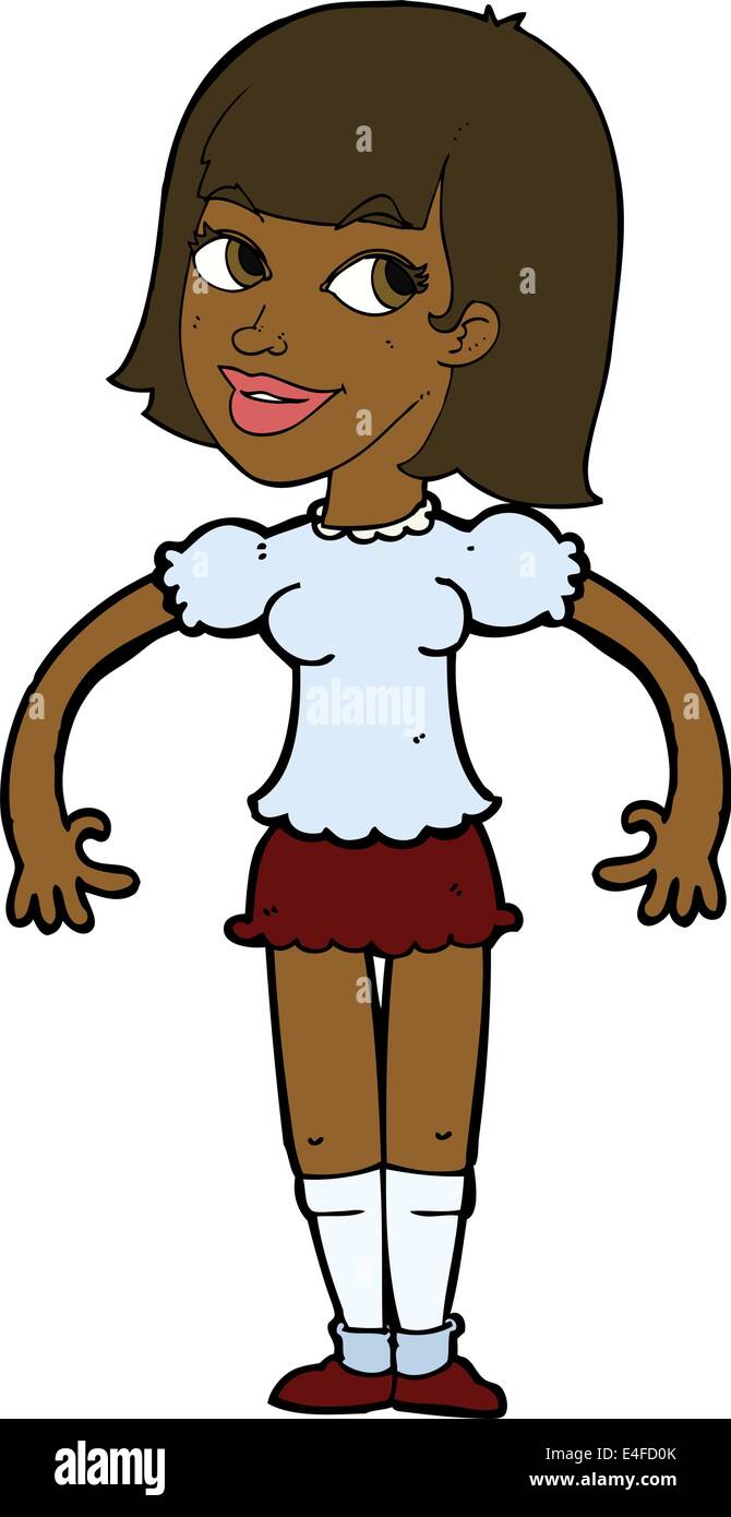 cartoon woman shrugging shoulders Stock Vector Image & Art - Alamy