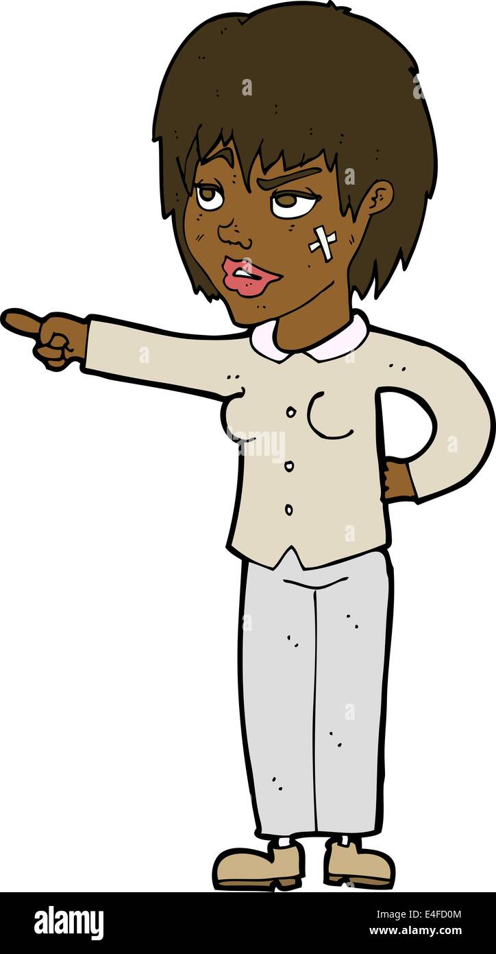 cartoon woman pointing Stock Vector Image & Art - Alamy