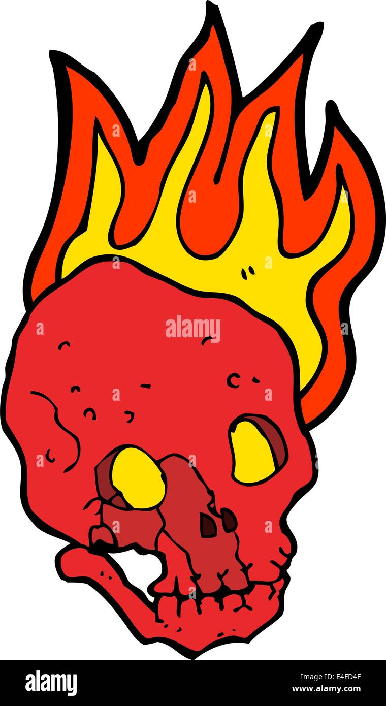cartoon flaming skull Stock Vector Image & Art - Alamy