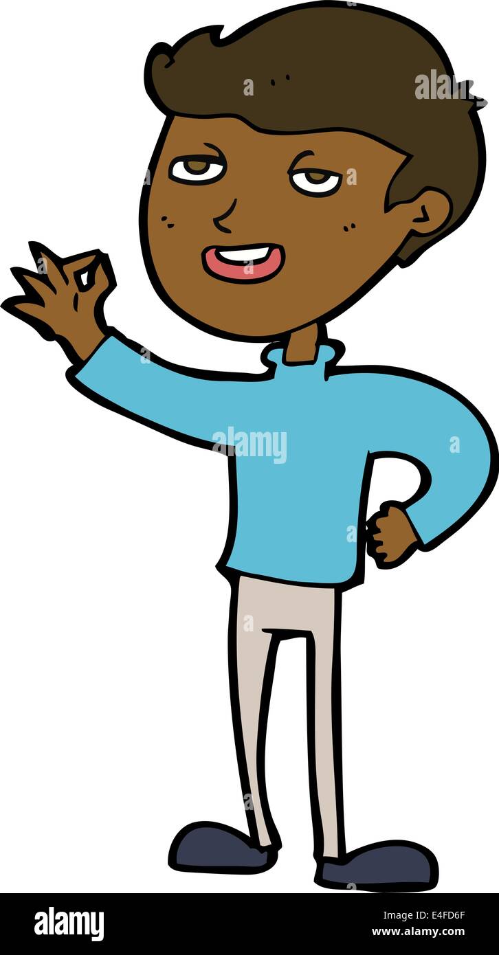 cartoon man making excellent gesture Stock Vector Image & Art - Alamy