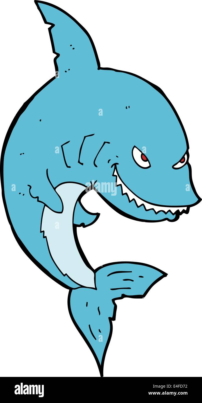 funny cartoon shark Stock Vector Image & Art - Alamy