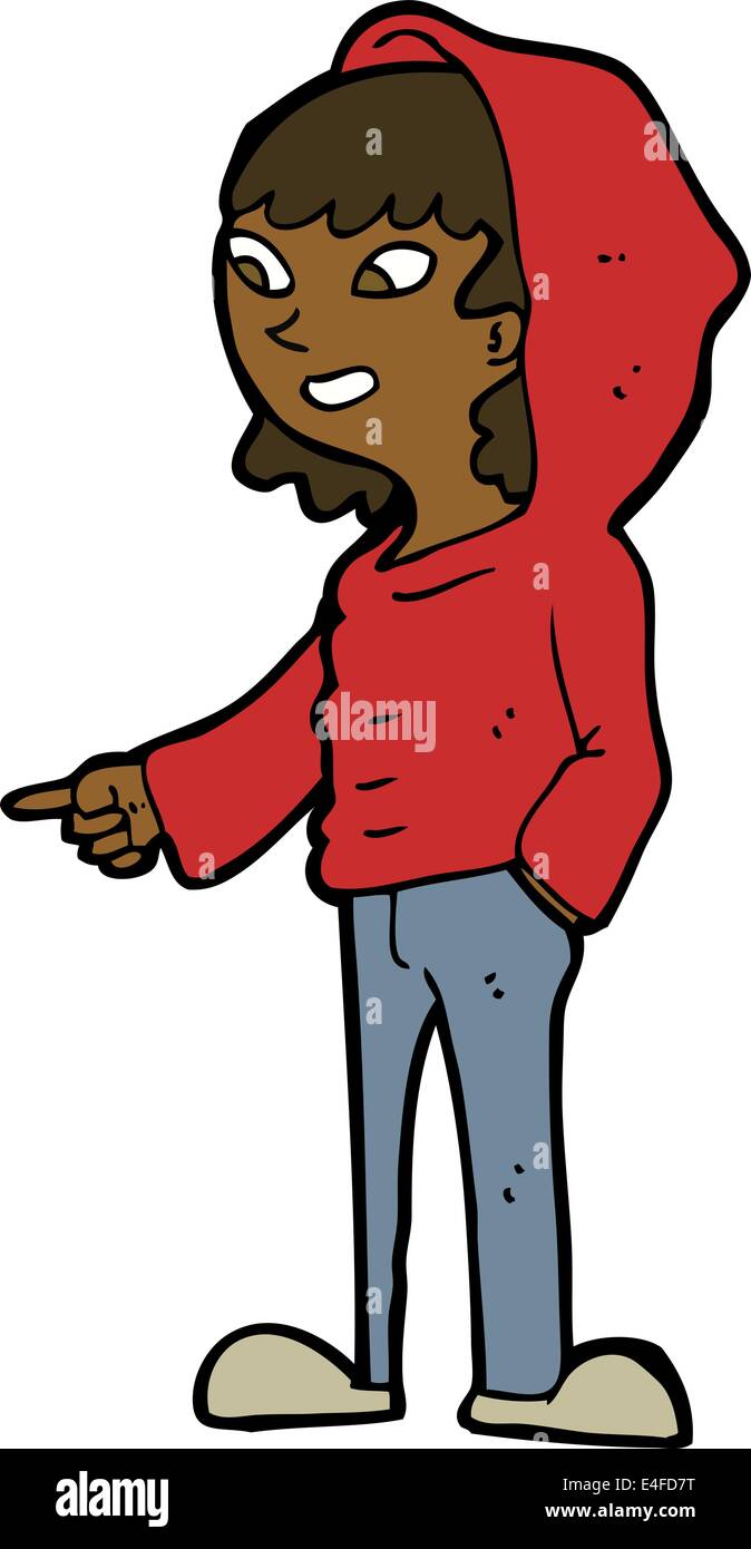 cartoon pointing teenager Stock Vector Image & Art - Alamy