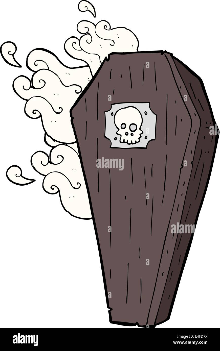 spooky cartoon coffin Stock Vector Image & Art - Alamy