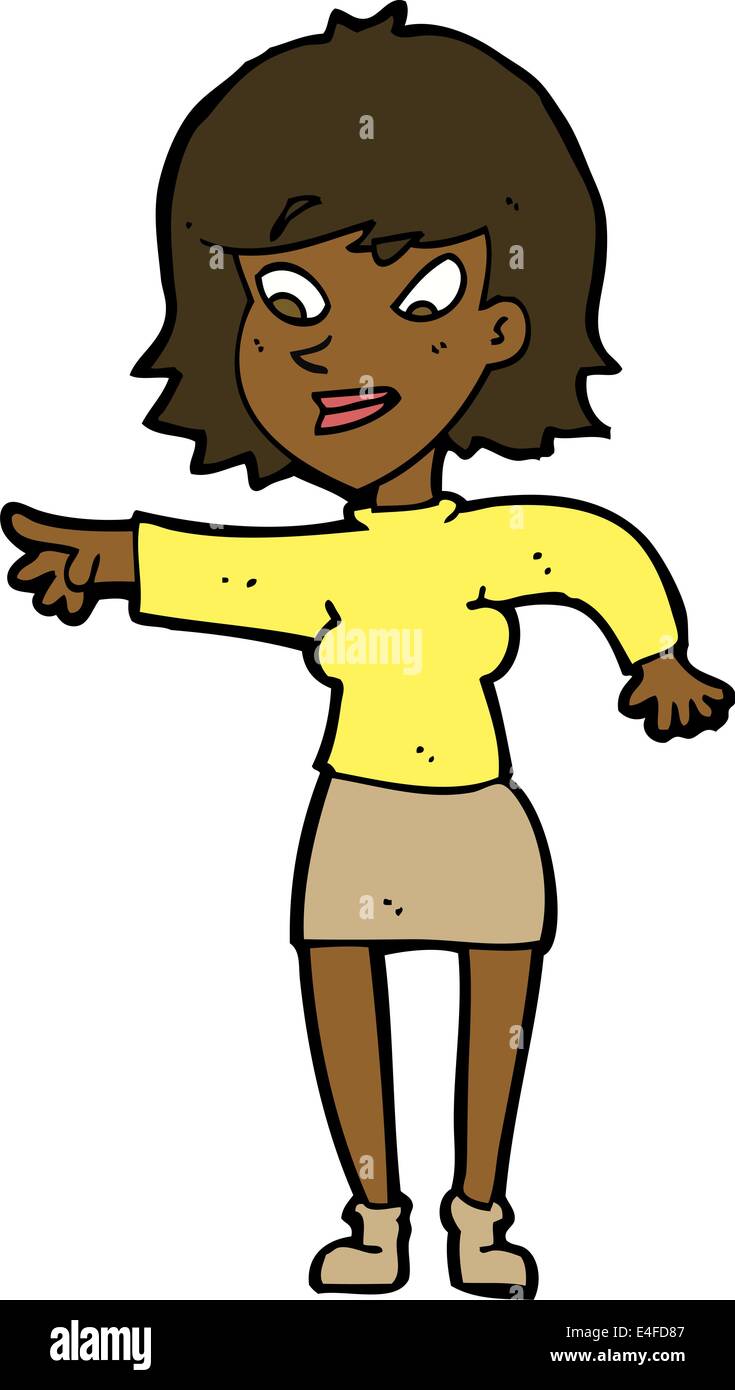 cartoon woman pointing Stock Vector Image & Art - Alamy