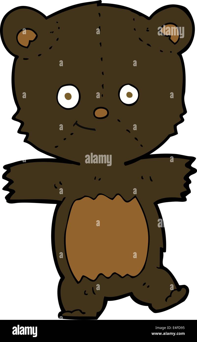 cartoon cute black teddy bear Stock Vector Image & Art - Alamy
