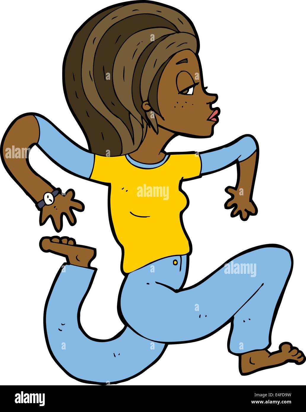 cartoon woman running Stock Vector Image & Art - Alamy