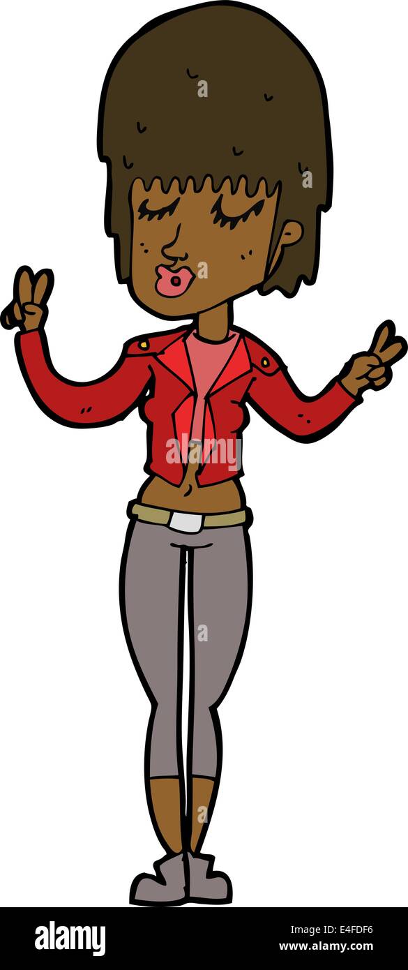 cartoon cool girl Stock Vector Image & Art - Alamy