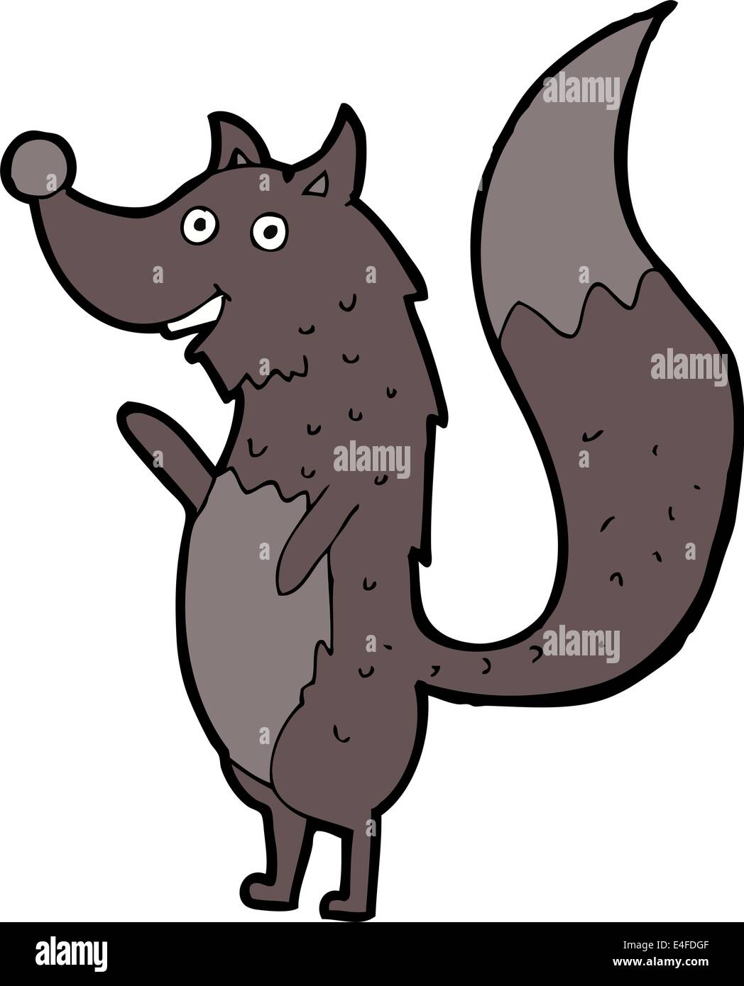Cartoon waving wolf hi-res stock photography and images - Alamy