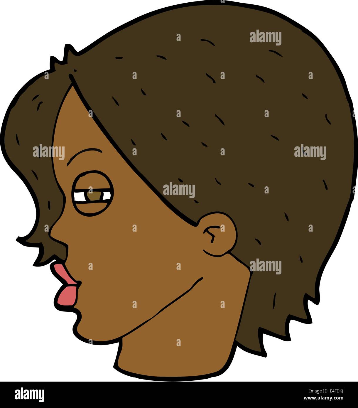cartoon female face with narrowed eyes Stock Vector Image & Art - Alamy