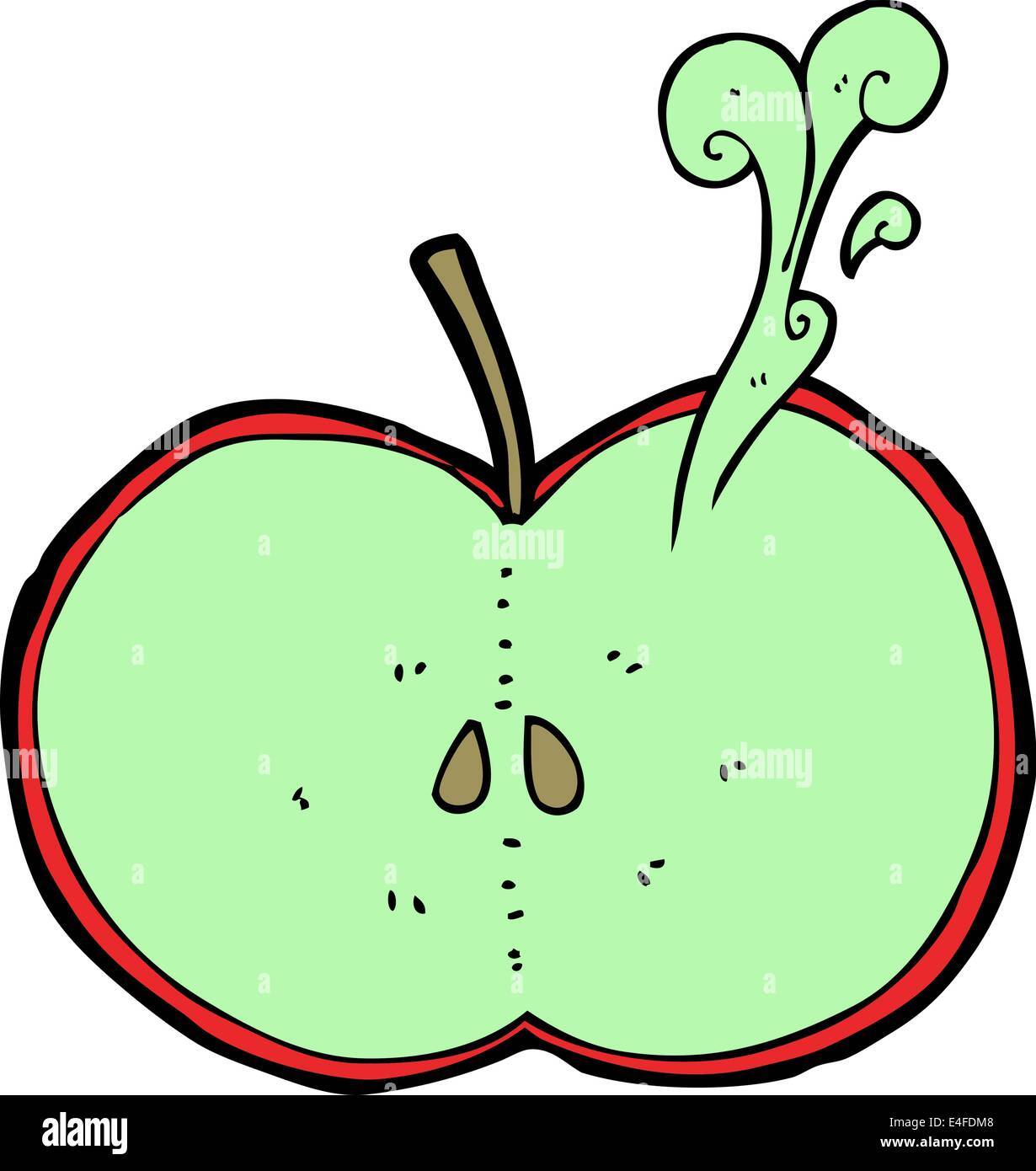 cartoon sliced apple Stock Vector Image & Art - Alamy