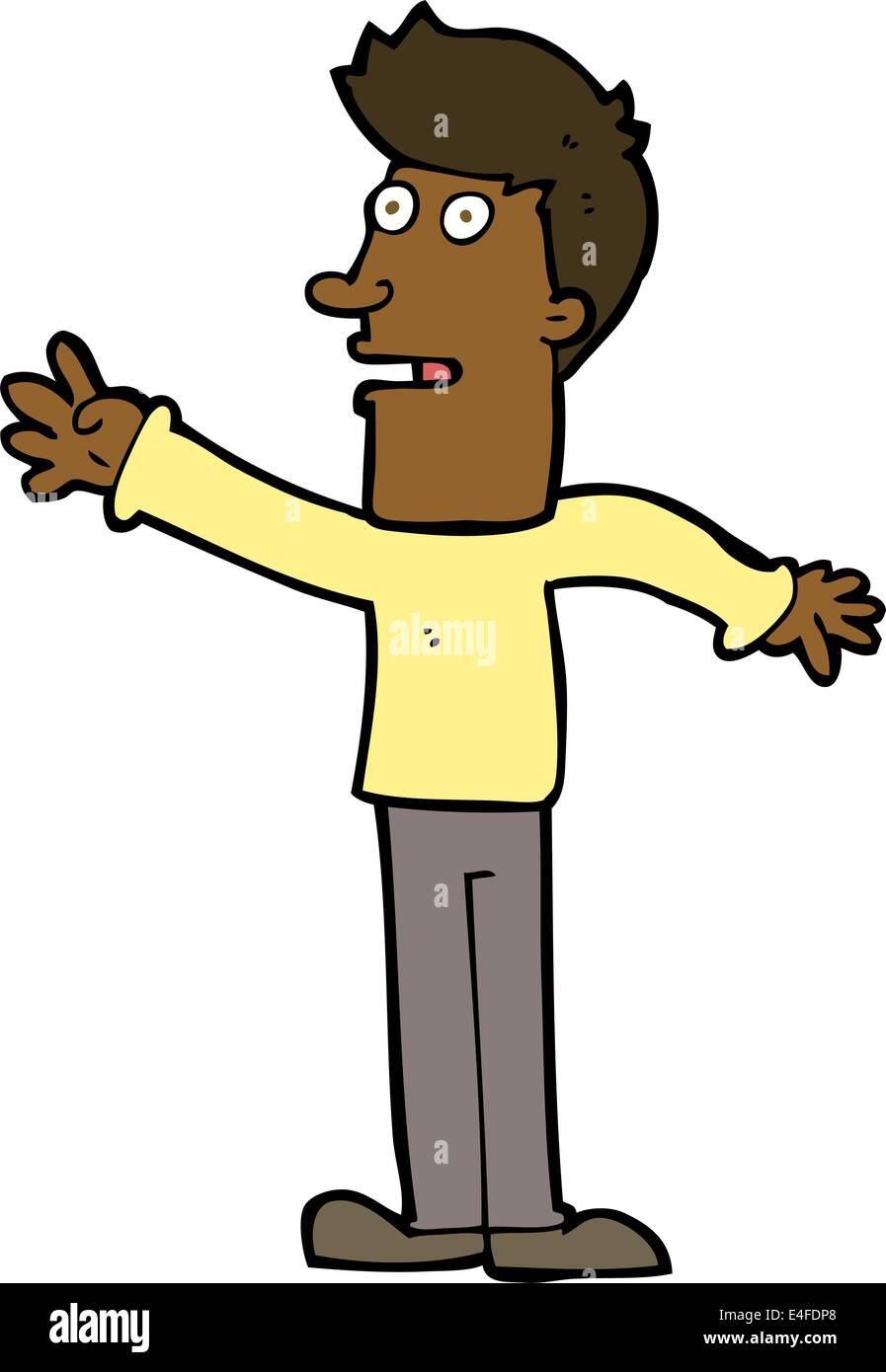 cartoon man reaching Stock Vector Image & Art - Alamy