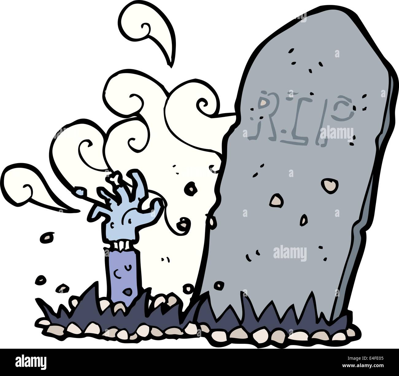 cartoon zombie rising from grave Stock Vector Image & Art - Alamy