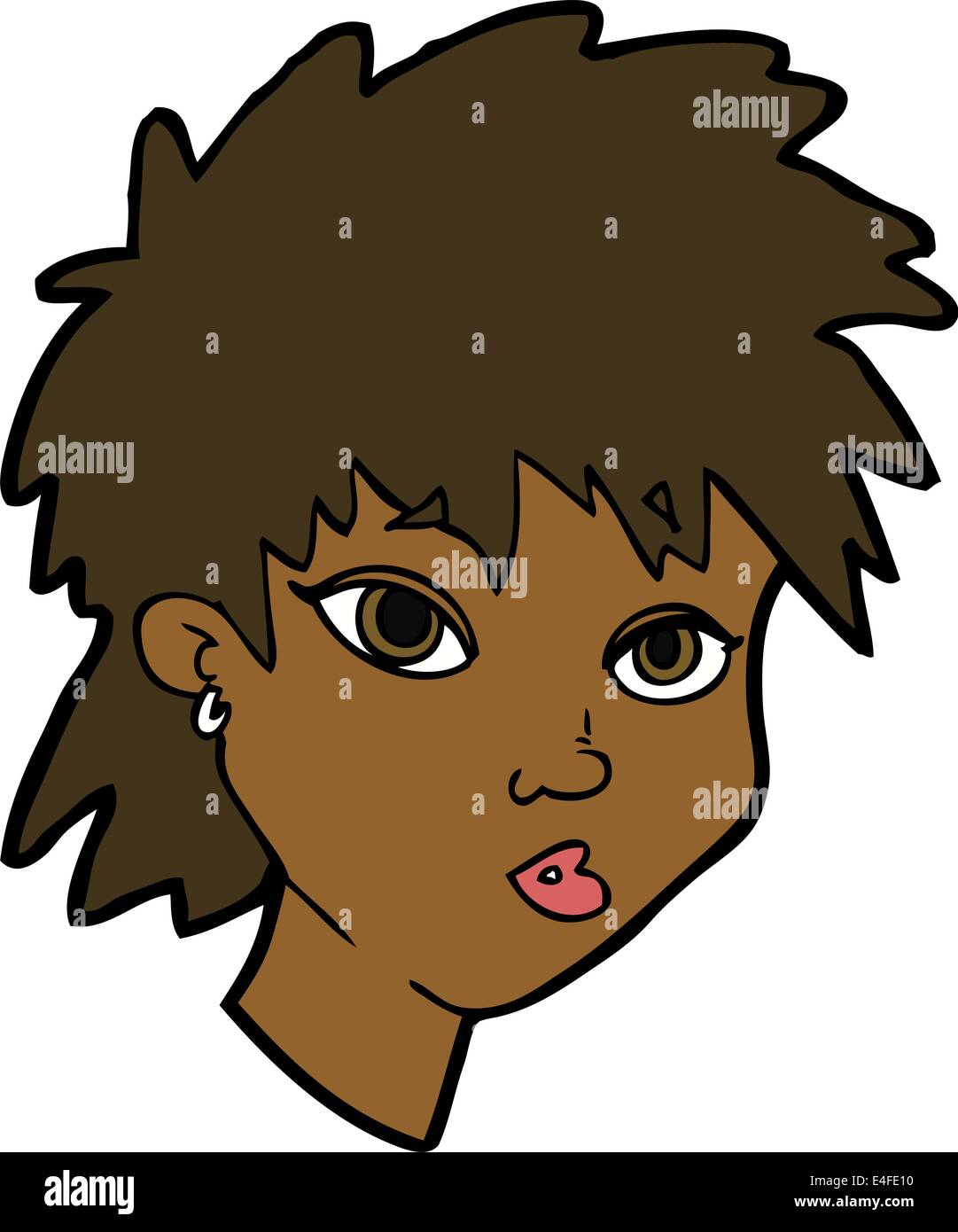 cartoon curious girl Stock Vector Image & Art - Alamy