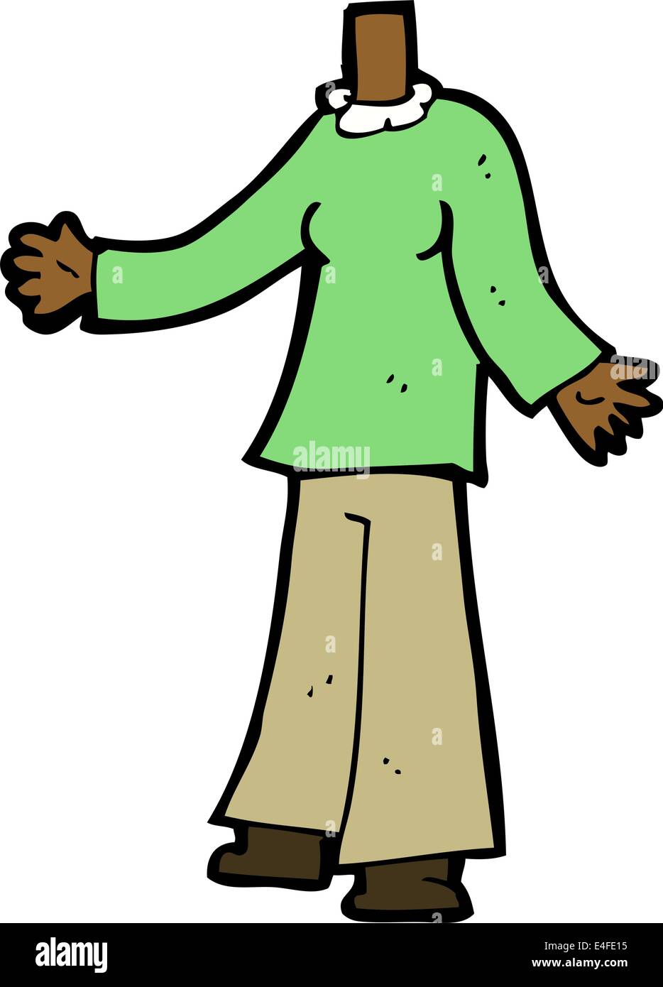 cartoon female body (add photos or mix and match cartoons Stock Vector ...