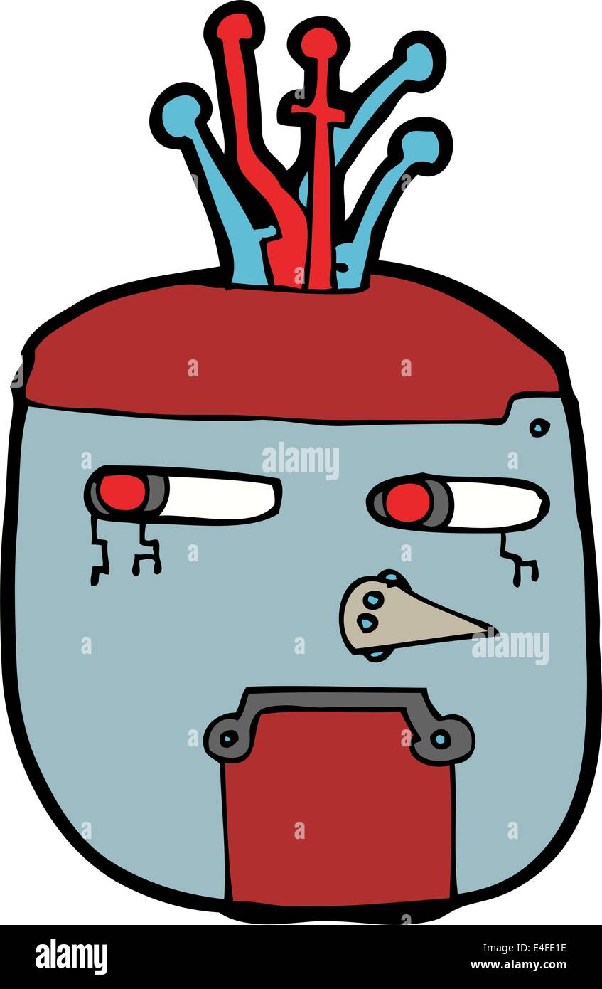 cartoon gold robot head Stock Vector Image & Art - Alamy