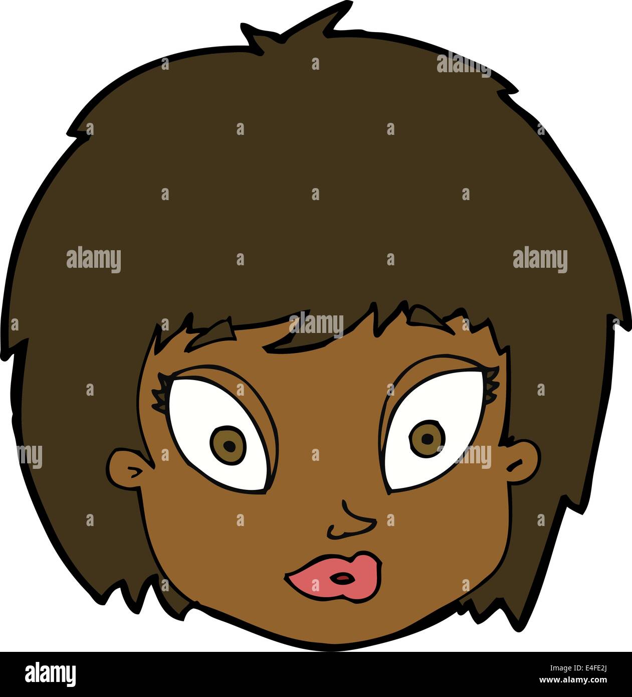 cartoon surprised female face Stock Vector Image & Art - Alamy