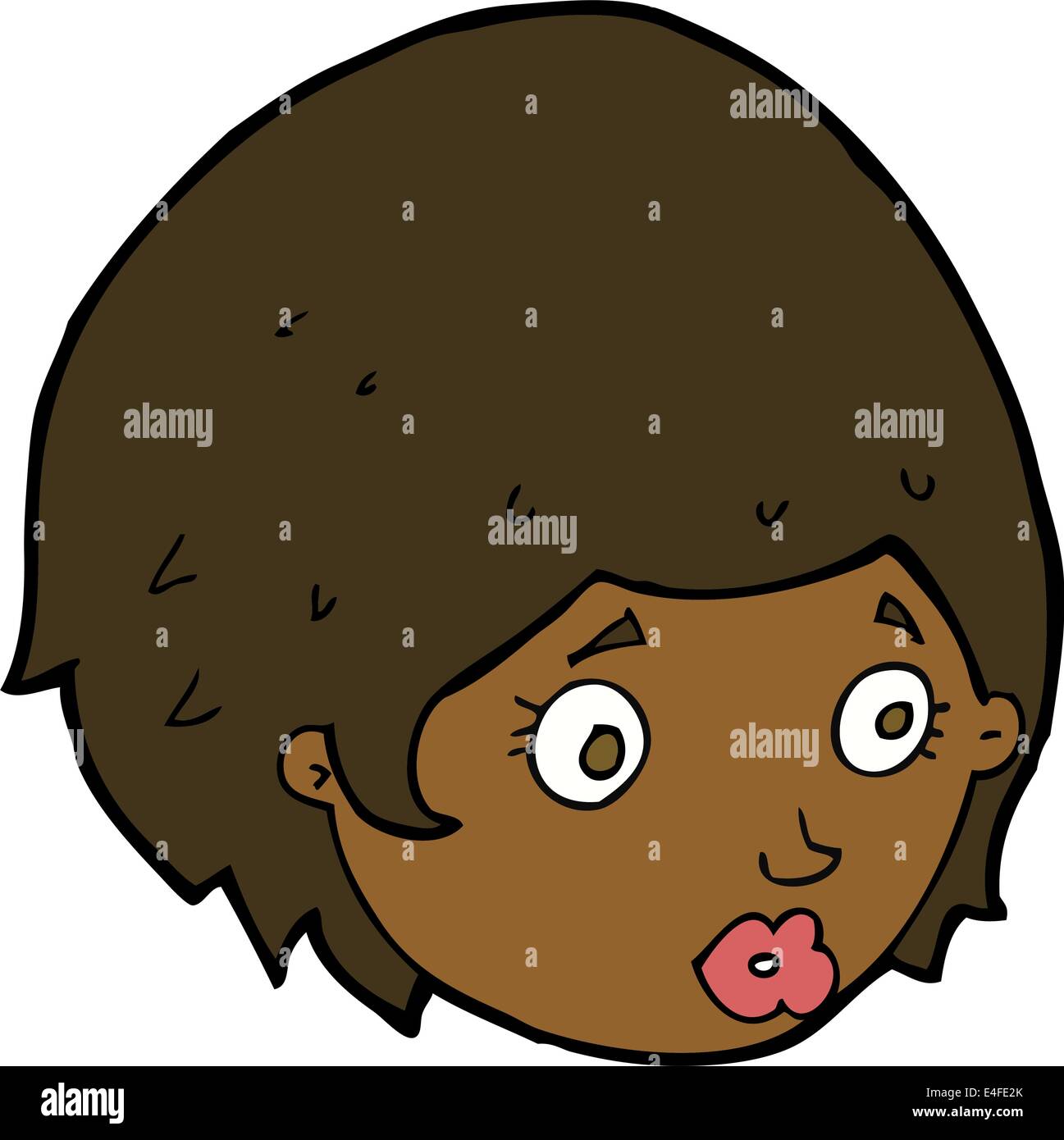 cartoon girl with concerned expression Stock Vector Image & Art - Alamy