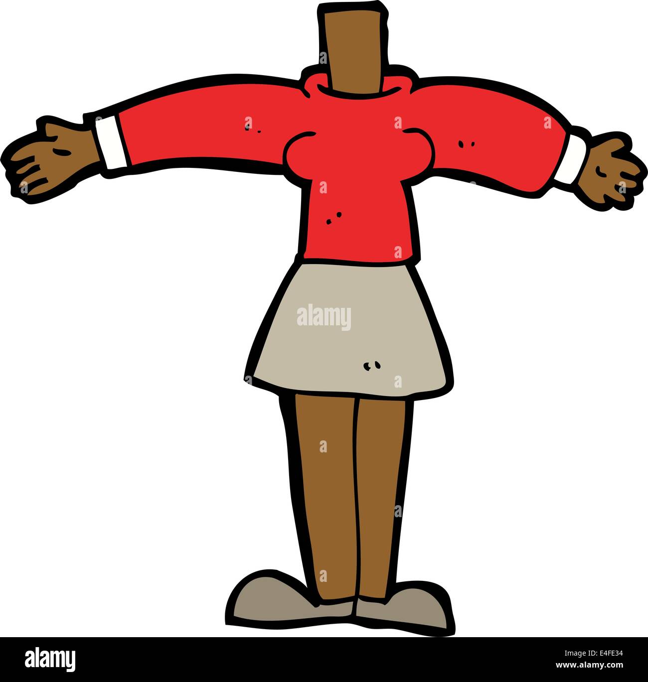 cartoon female body (add photos or mix and match cartoons Stock Vector ...