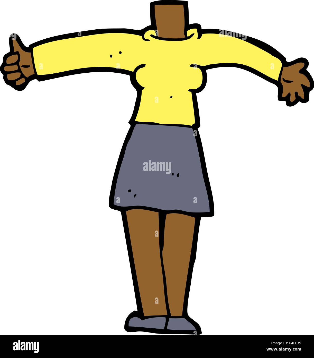 cartoon female body (add photos or mix and match cartoons Stock Vector ...