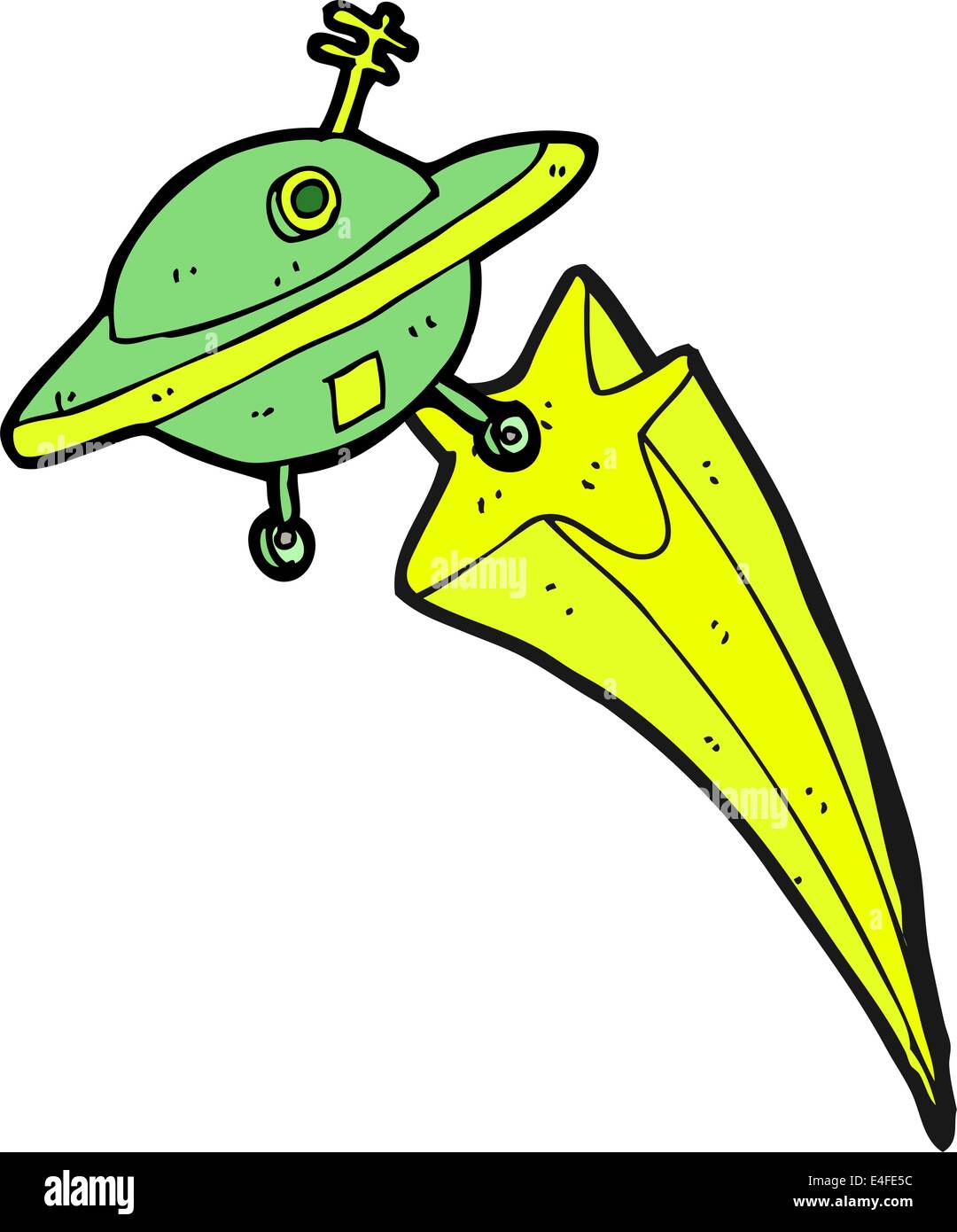 cartoon flying saucer Stock Vector Image & Art - Alamy