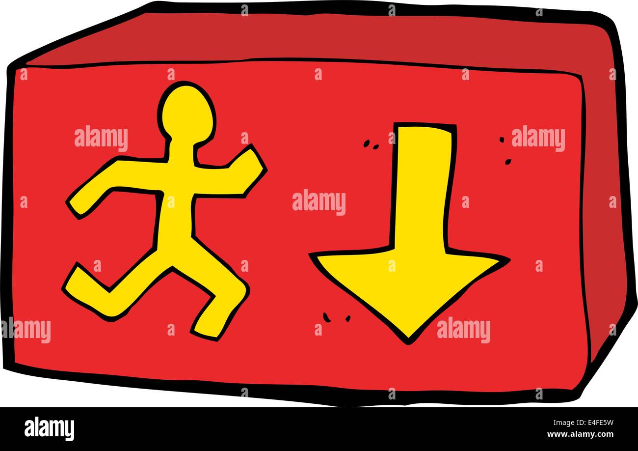 cartoon exit sign Stock Vector Image & Art - Alamy