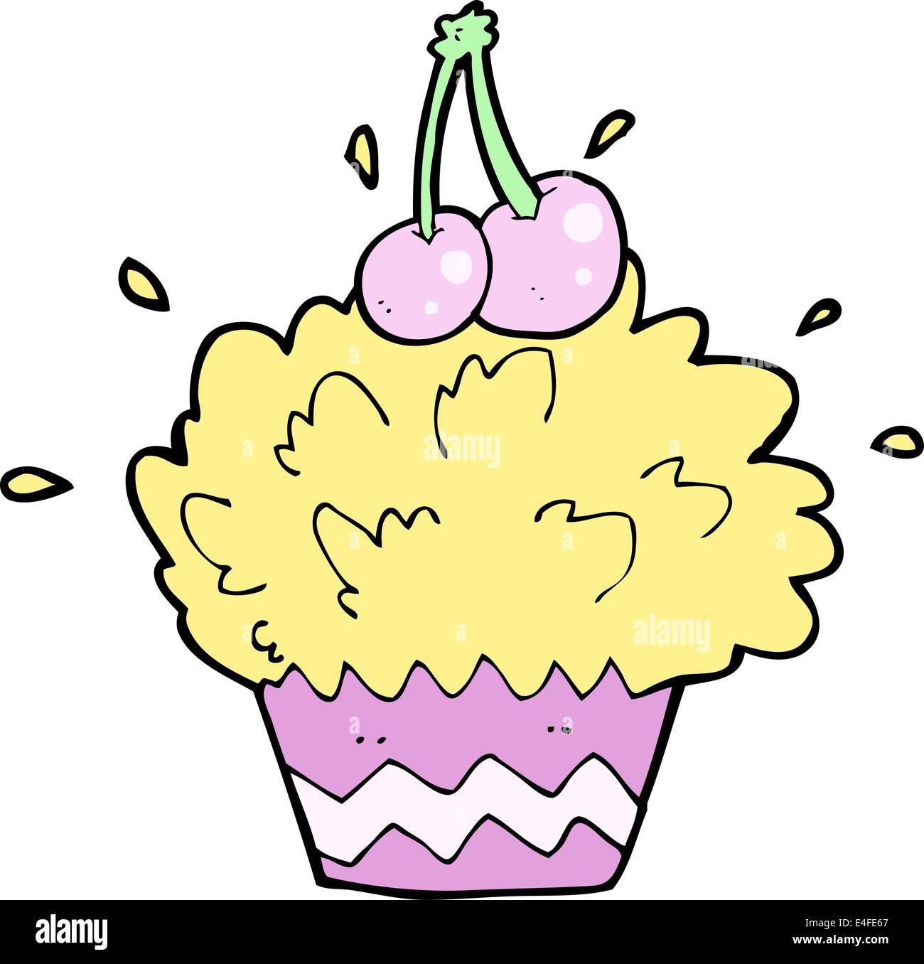 cartoon exploding cupcake Stock Vector Image & Art - Alamy