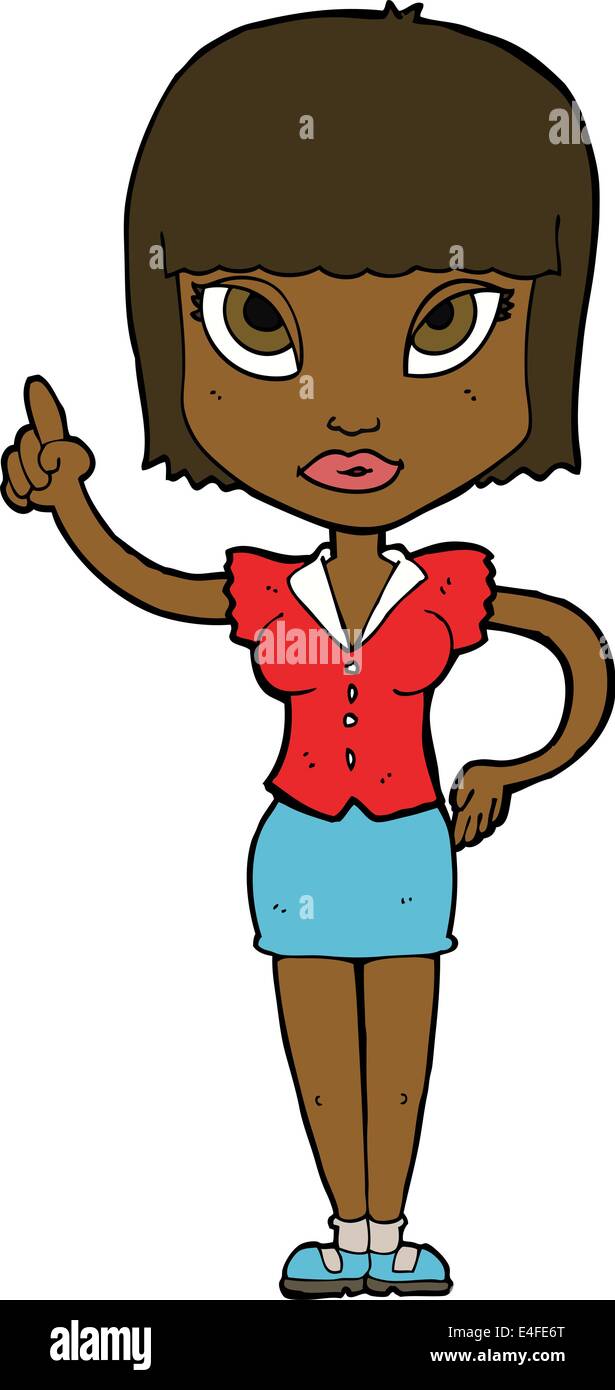 cartoon pretty girl with idea Stock Vector Image & Art - Alamy