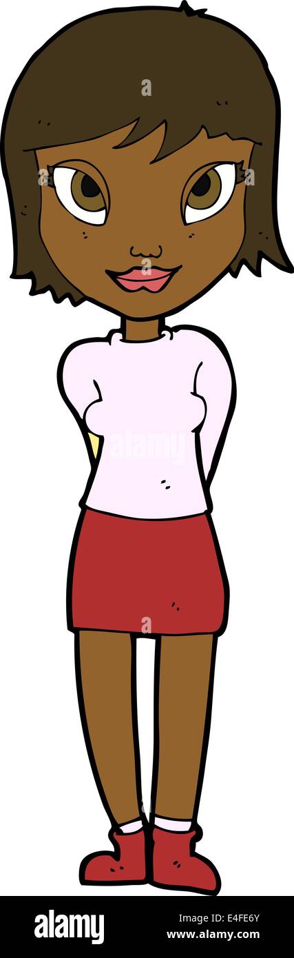 cartoon pretty girl Stock Vector Image & Art - Alamy