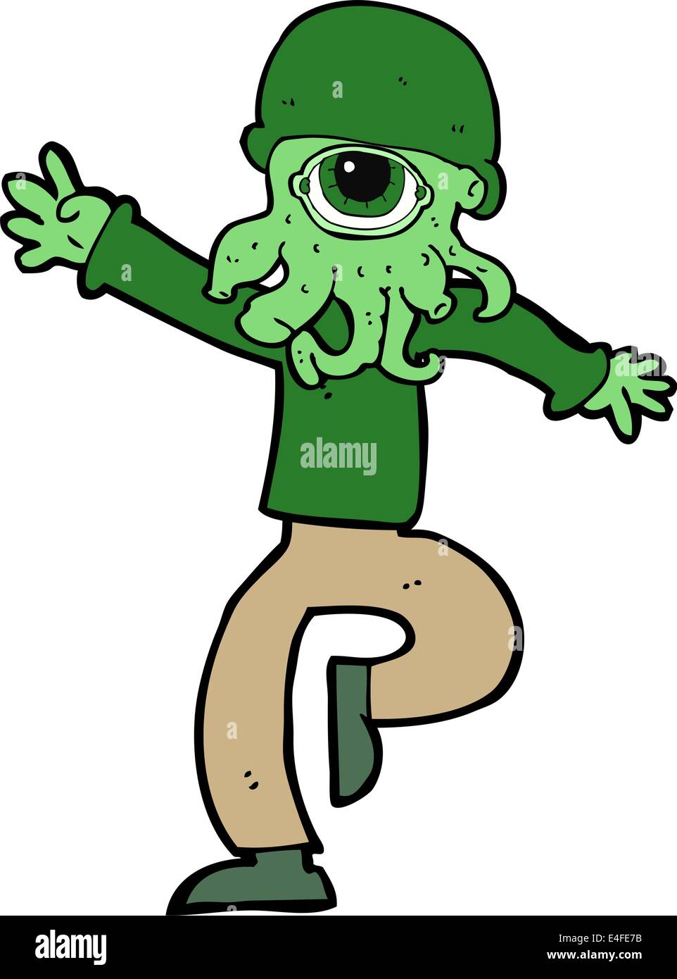 cartoon alien monster man Stock Vector Image & Art - Alamy