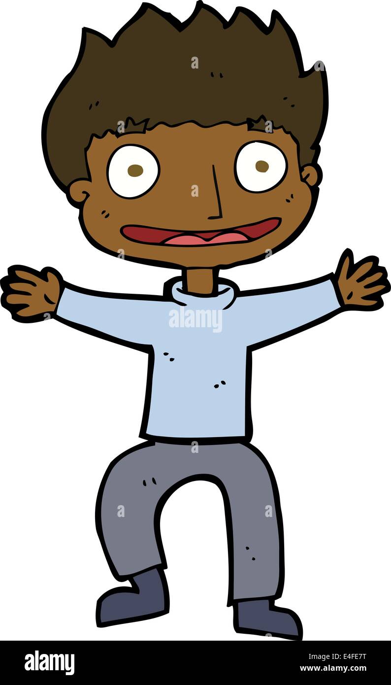 cartoon grinning boy Stock Vector Image & Art - Alamy