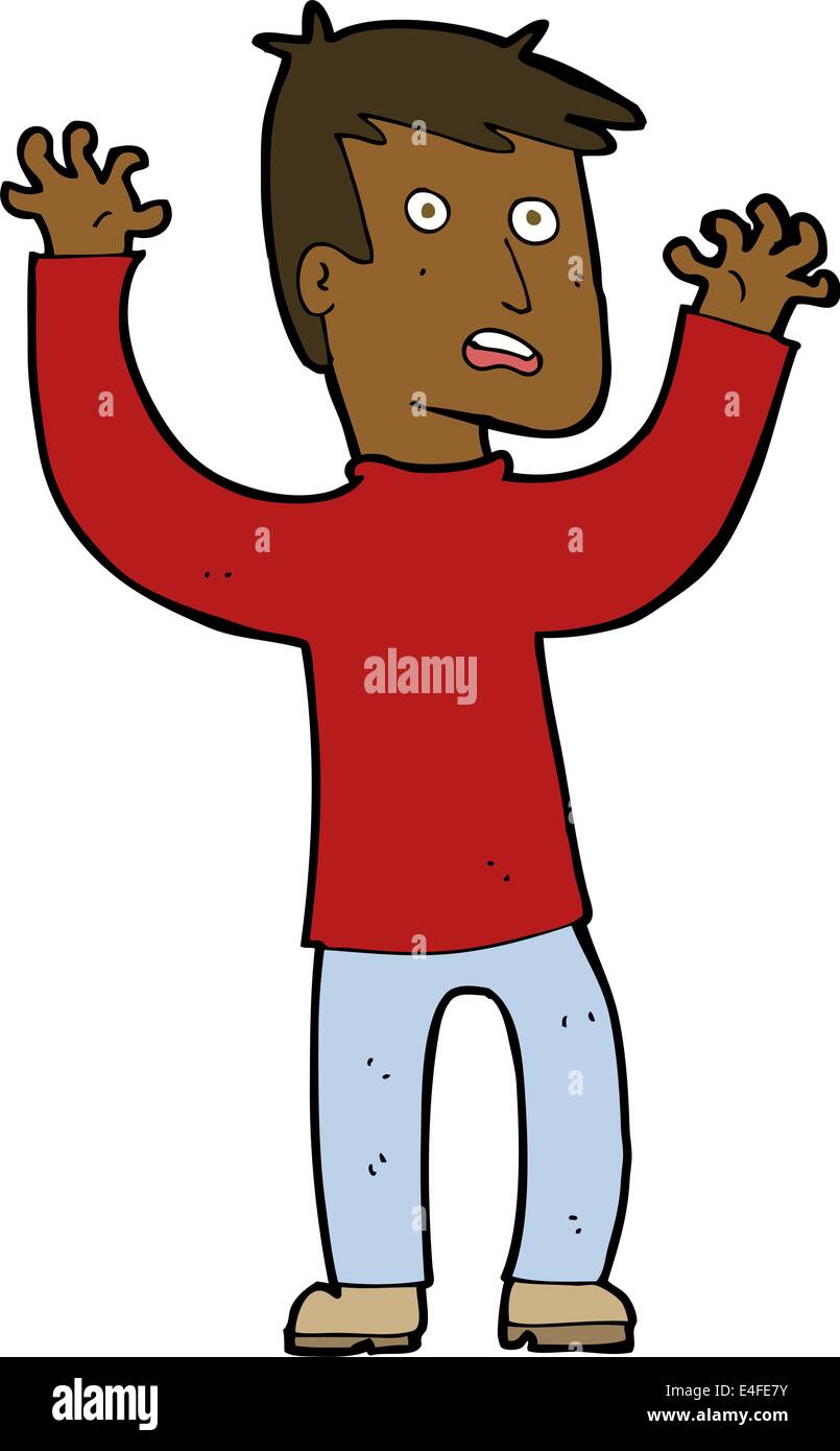 cartoon terrified man Stock Vector Image & Art - Alamy