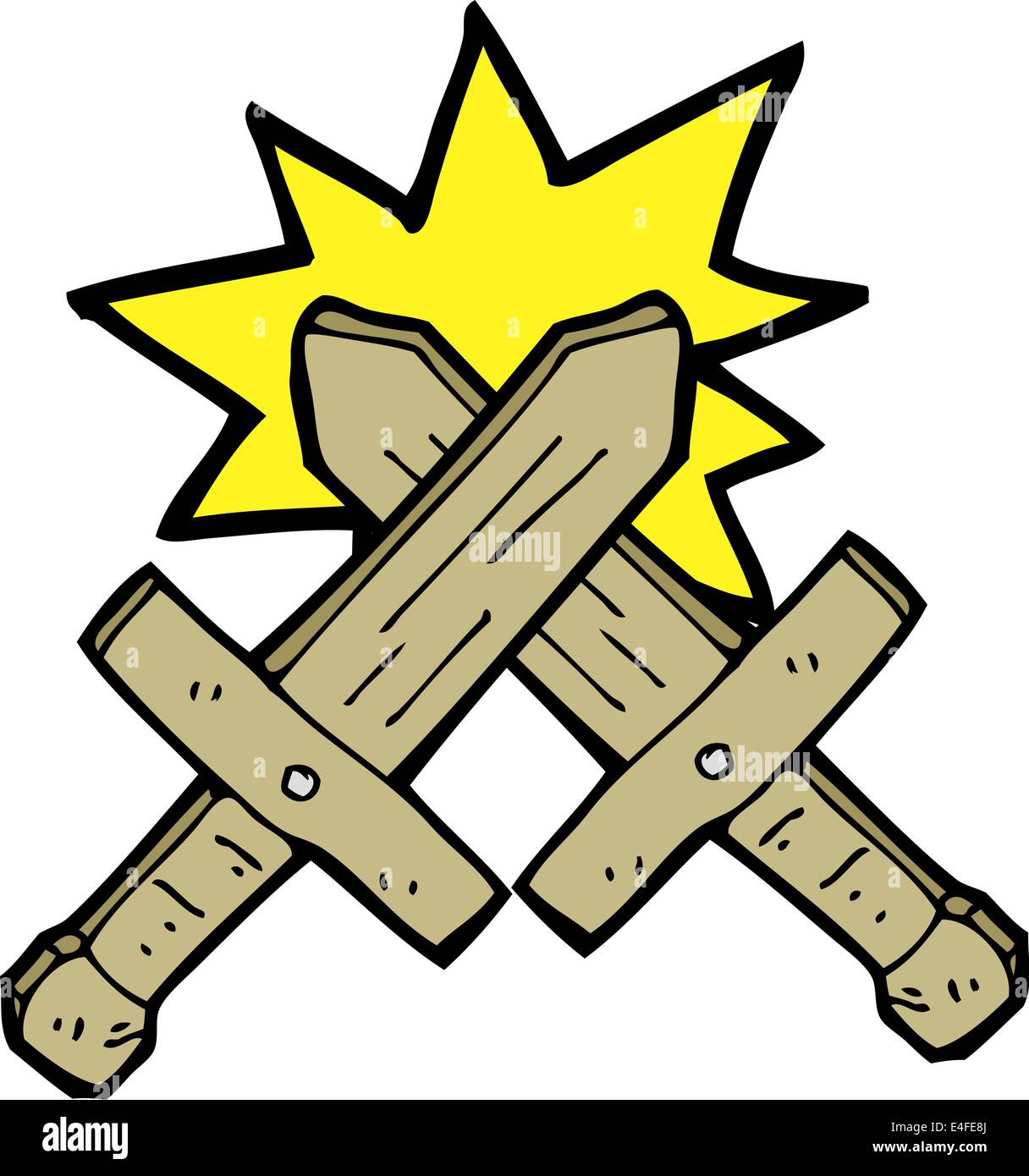 cartoon wooden sword fight Stock Vector Image & Art - Alamy