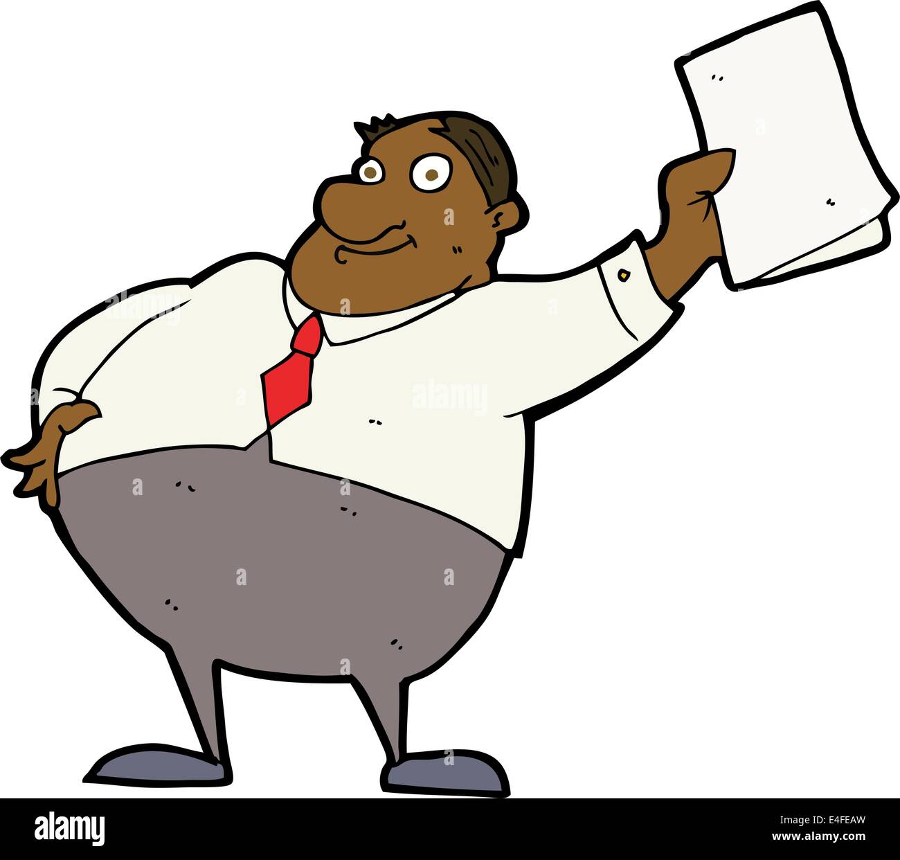 cartoon boss waving papers Stock Vector Image & Art - Alamy
