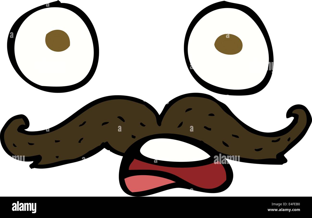 cartoon mustache face Stock Vector Image & Art - Alamy