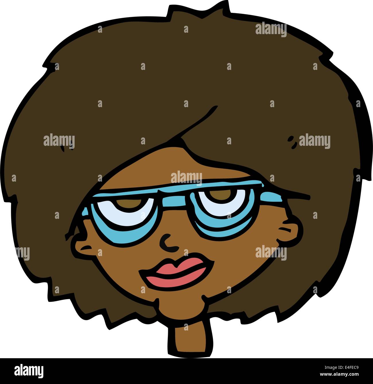cartoon woman wearing spectacles Stock Vector Image & Art - Alamy