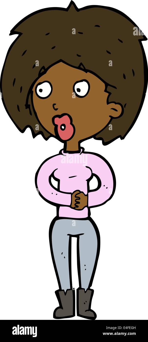 cartoon surprised woman Stock Vector Image & Art - Alamy