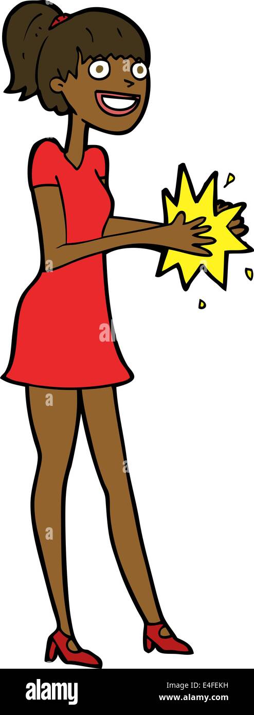 cartoon woman clapping hands Stock Vector Image & Art - Alamy