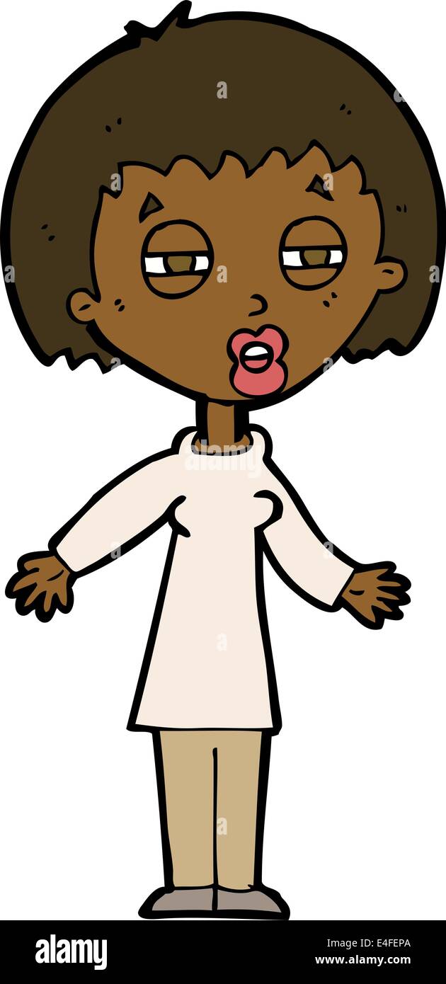 cartoon tired woman Stock Vector Image & Art - Alamy