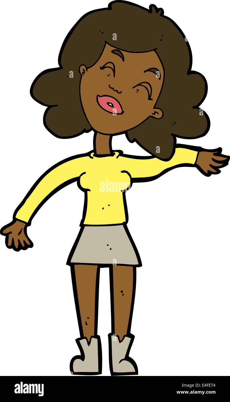 cartoon woman only joking Stock Vector Image & Art - Alamy