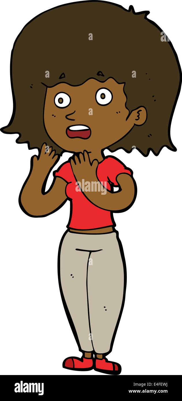cartoon shocked woman Stock Vector Image & Art - Alamy