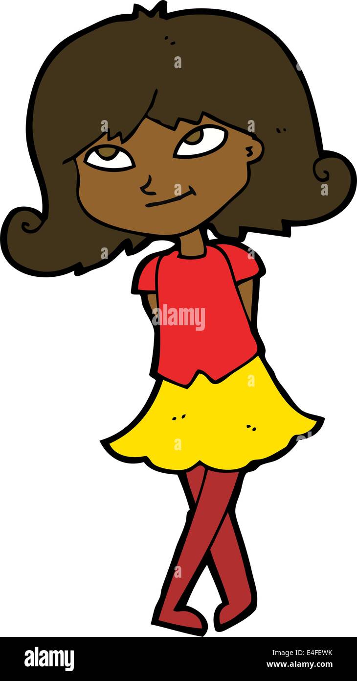 Cartoon clever girl hi-res stock photography and images - Alamy