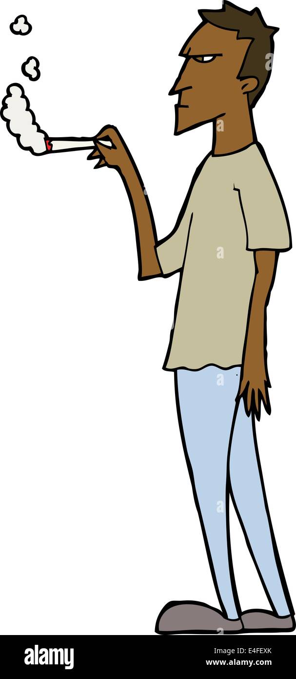 cartoon annoyed smoker Stock Vector Image & Art - Alamy