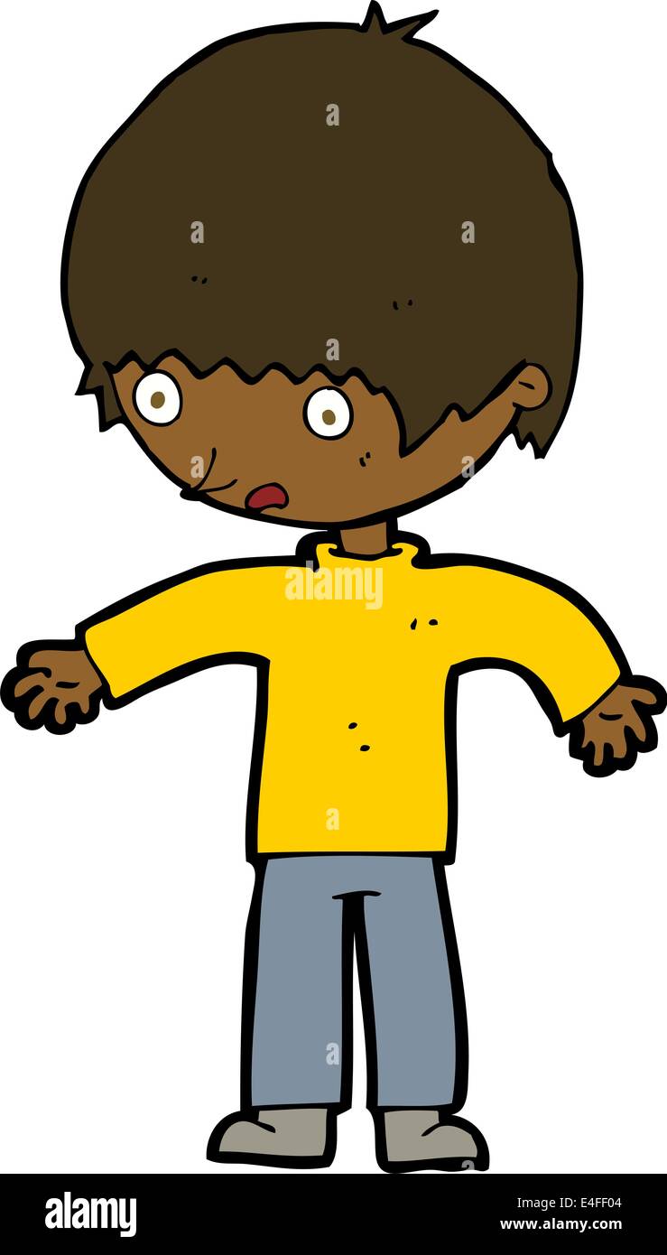 cartoon confused boy Stock Vector Image & Art - Alamy