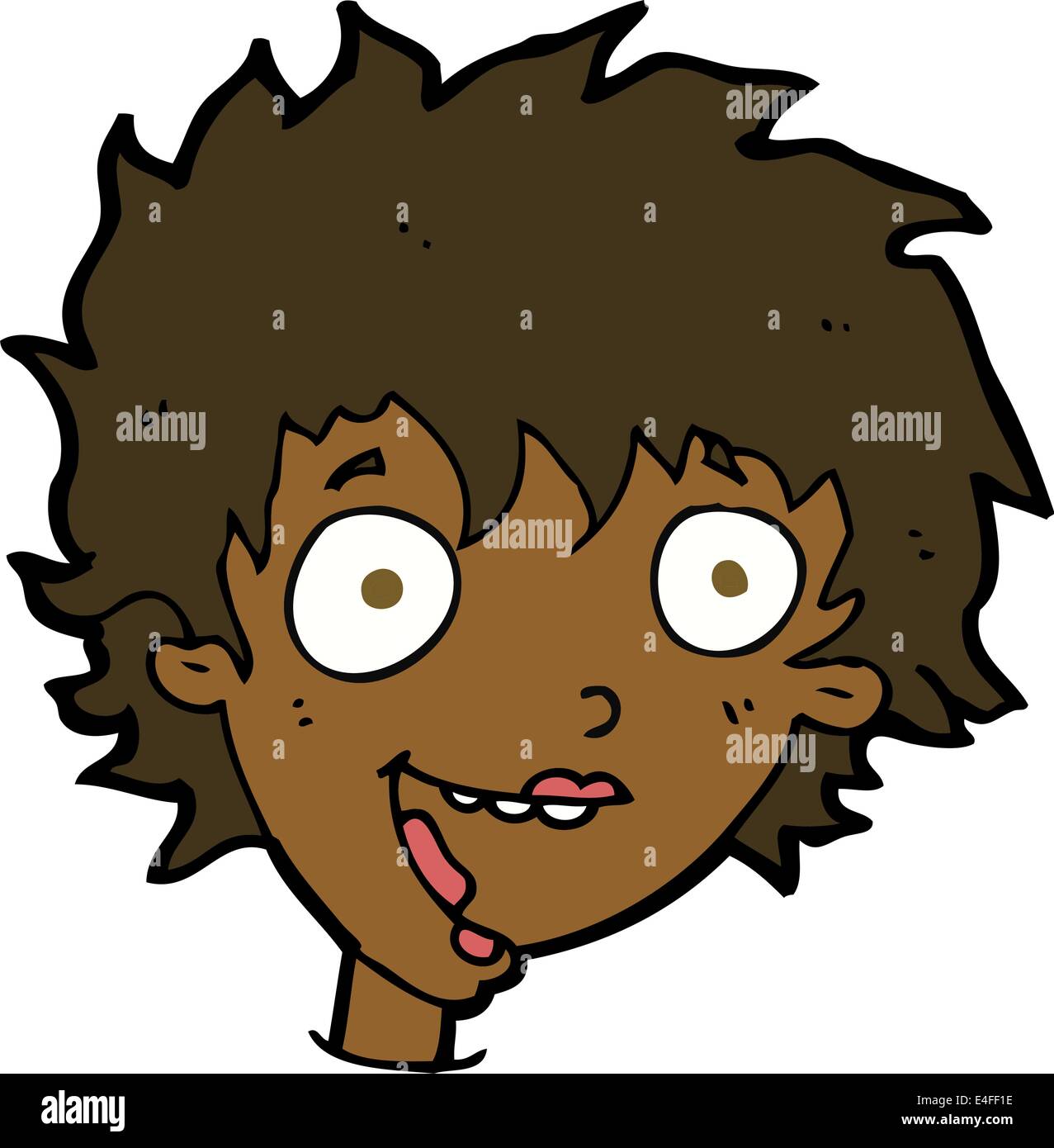 cartoon crazy excited woman Stock Vector Image & Art - Alamy