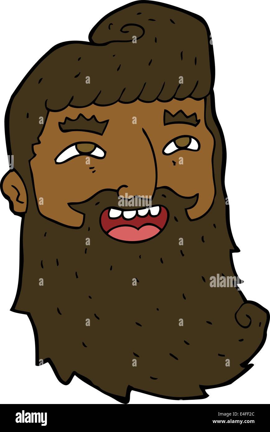 cartoon man with beard laughing Stock Vector Image & Art - Alamy