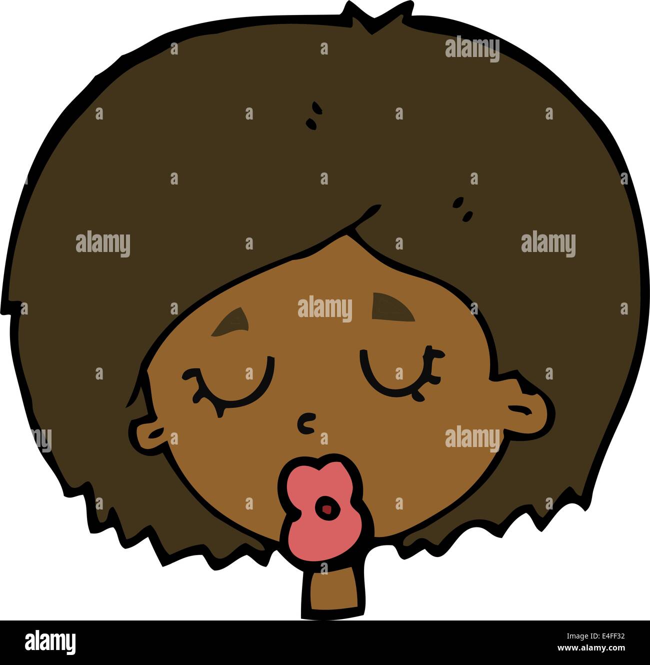 cartoon woman with eyes closed Stock Vector Image & Art - Alamy