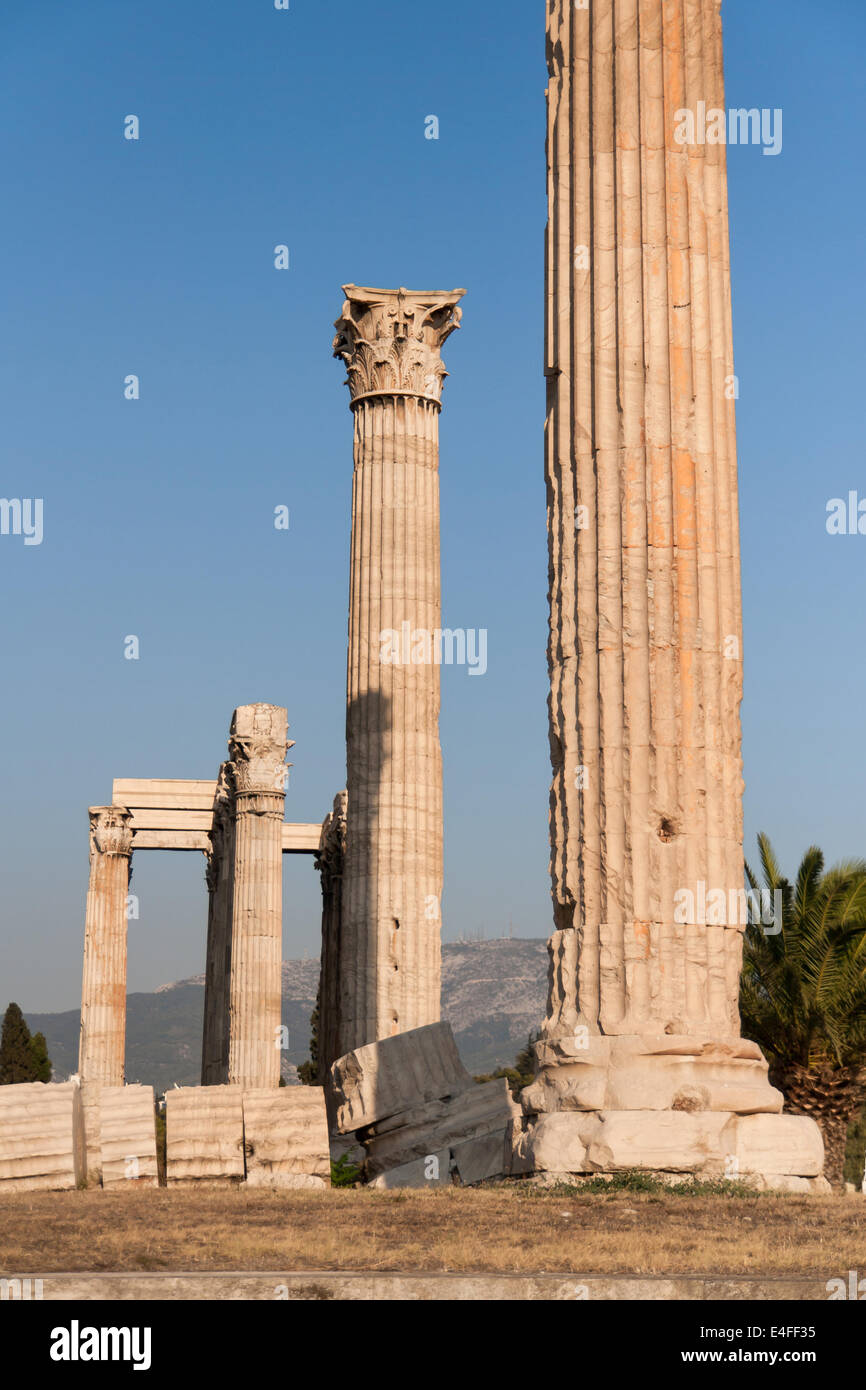 Corinthian columns of Temple of Zeus in Athens, Greece Stock Photo - Alamy