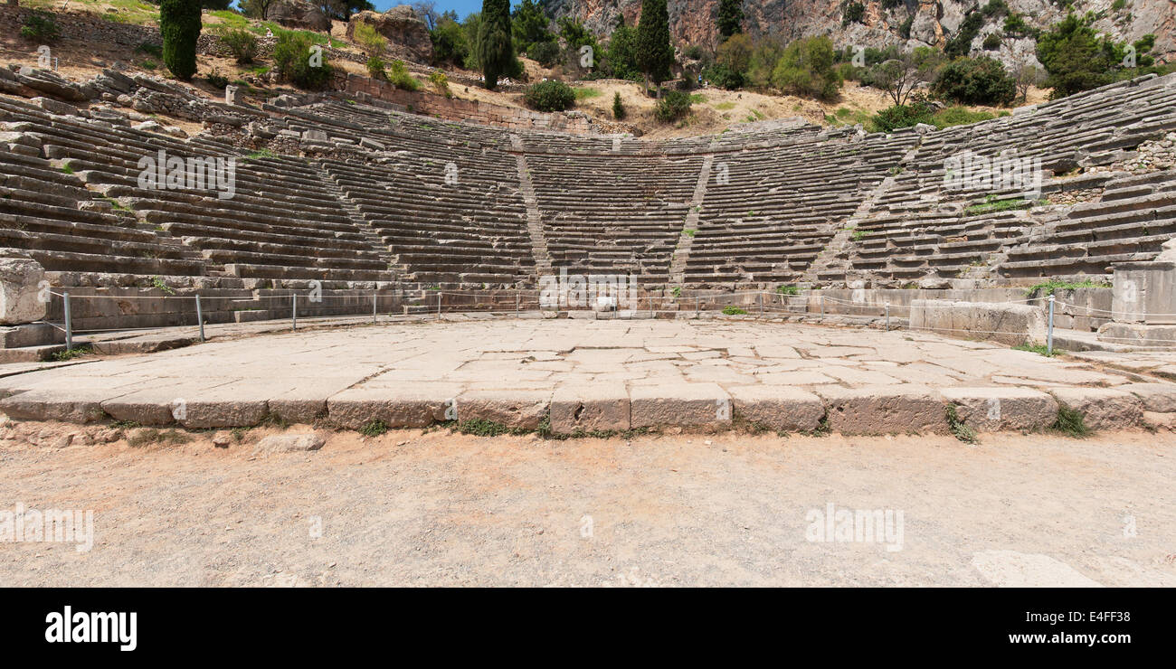 Ancient Theatre of Delphi, Phocis, Greece Stock Photo - Alamy