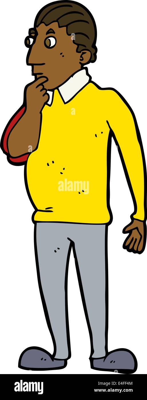 cartoon curious man Stock Vector Image & Art - Alamy