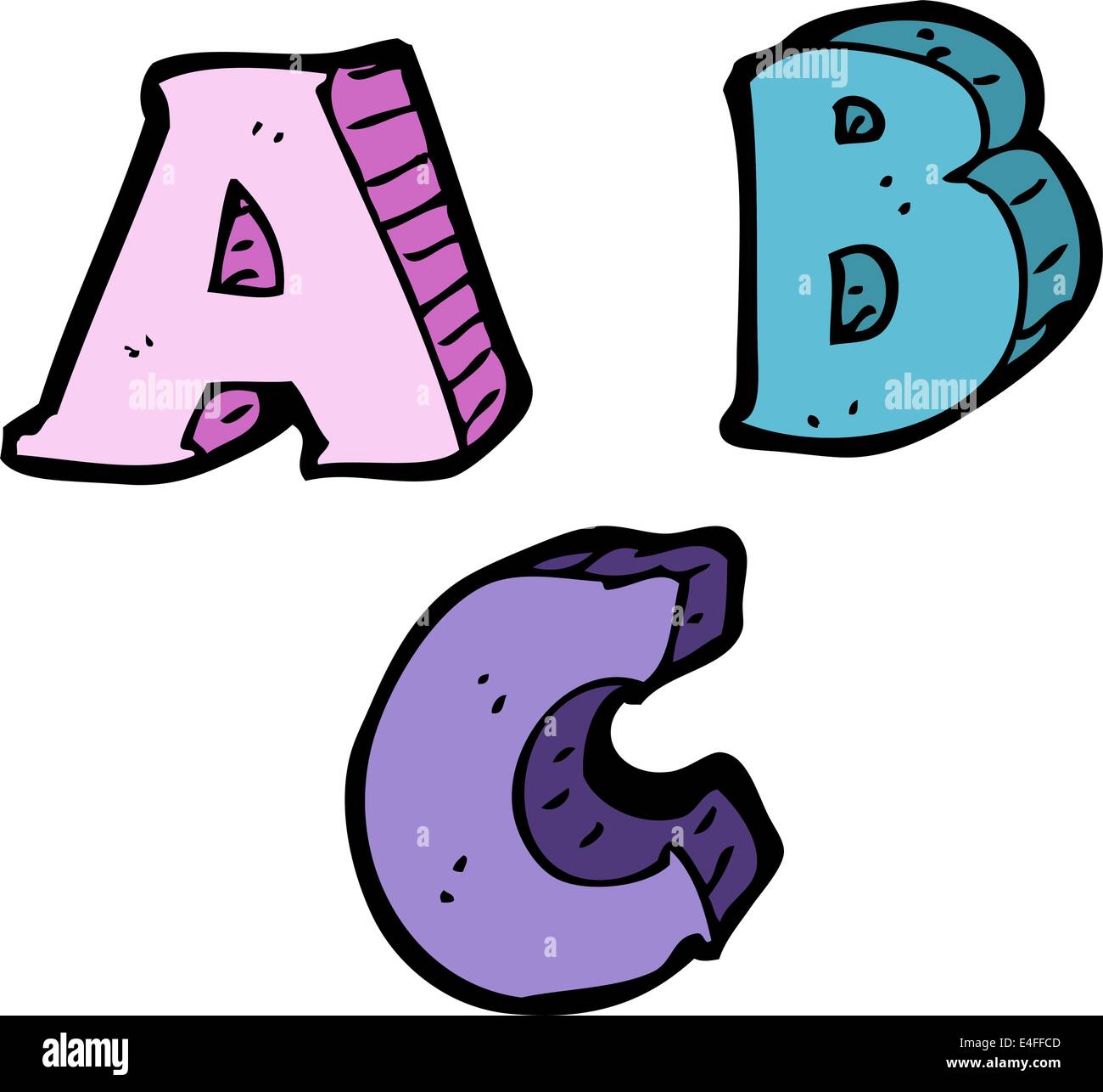 cartoon ABC letters Stock Vector Image & Art - Alamy